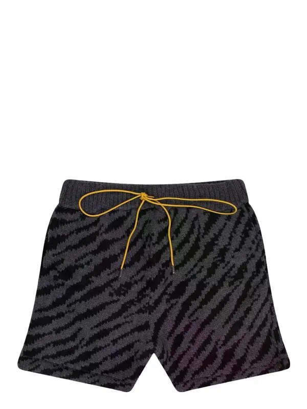 Rhude Zebra Knit Shorts - Grey
