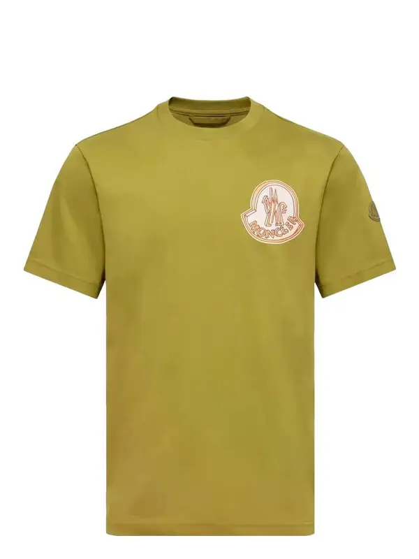 Moncler Crew-neck Logo-print T-shirt - Green