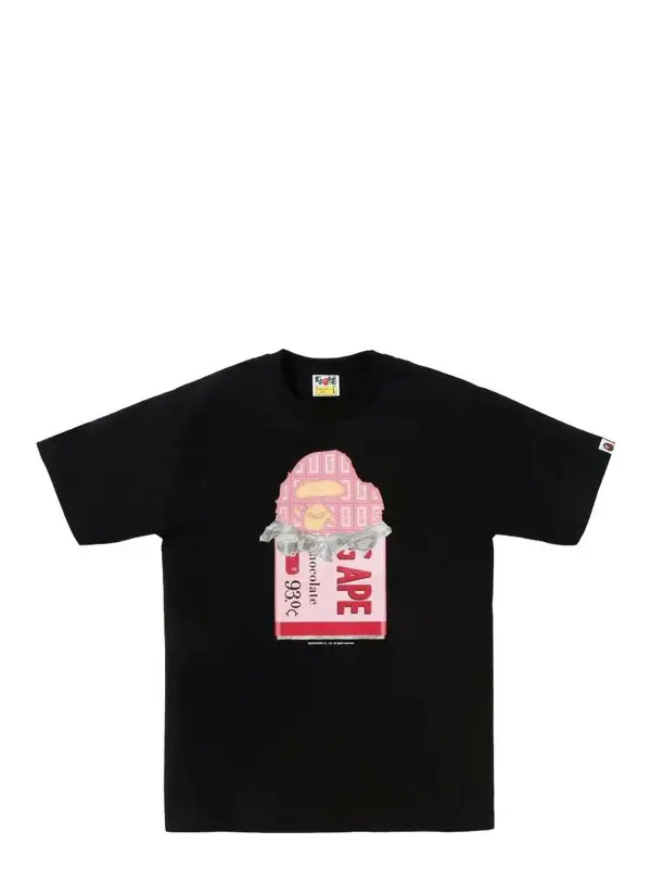 A BATHING APE Chocolate Graphic T-shirt - Black