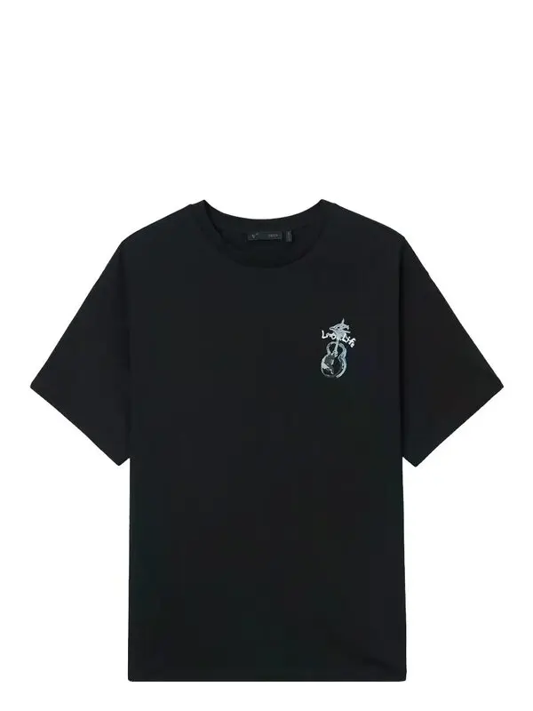 FIVE CM Graphic Crewneck T-shirt - Black