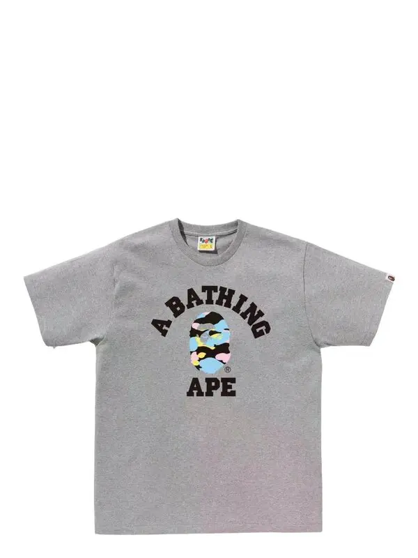 A BATHING APE Logo Print T-shirt - Grey