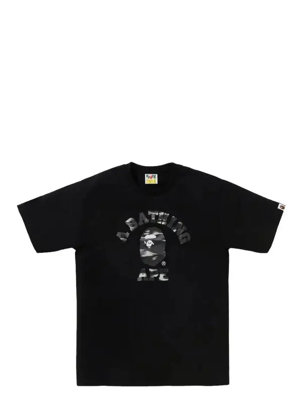 A BATHING APE Screen Camo College T-shirt - Black