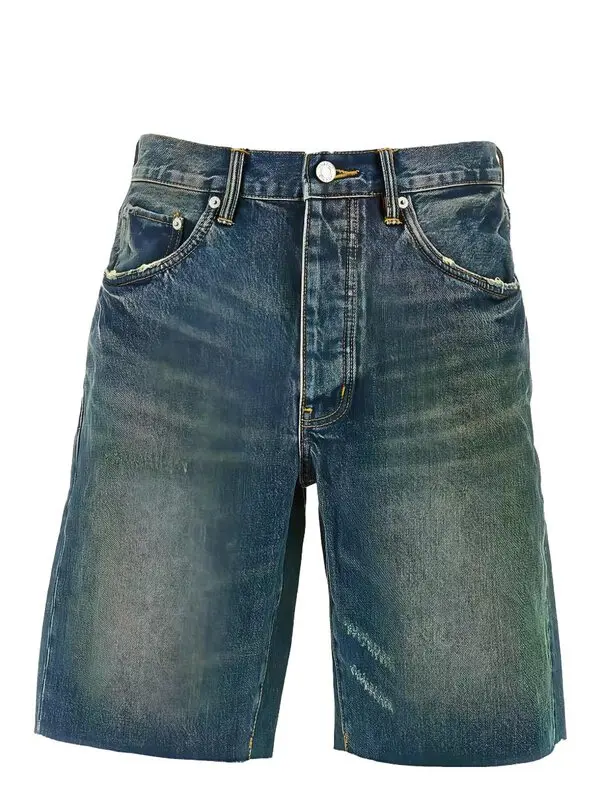 PURPLE BRAND Button-fastening Shorts - Blue