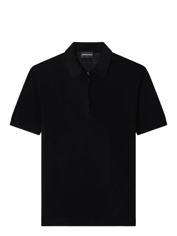 Emporio Armani Zip Fastening Sweater - Black