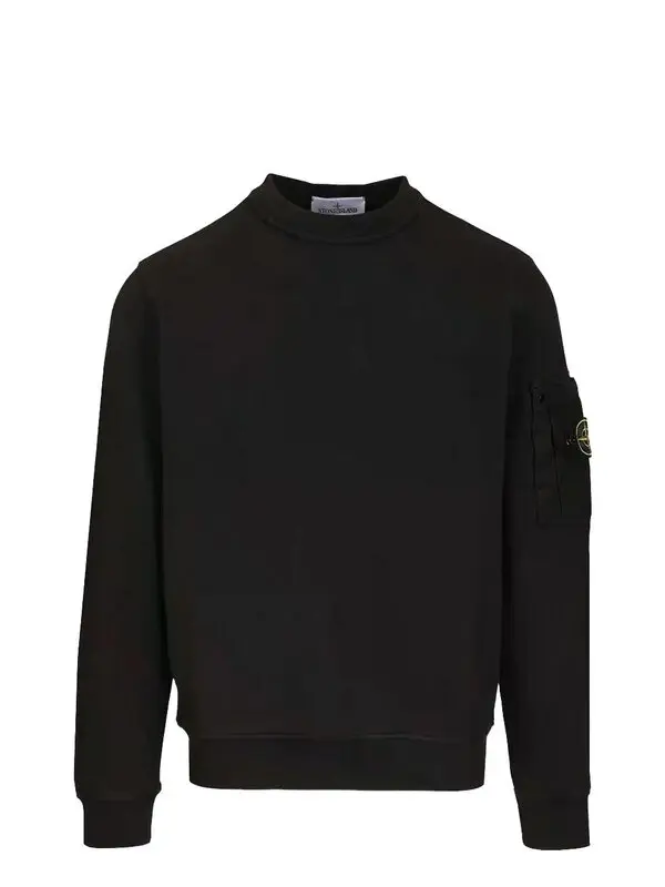 Stone Island Sleeve-pocket Sweatshirt - Black