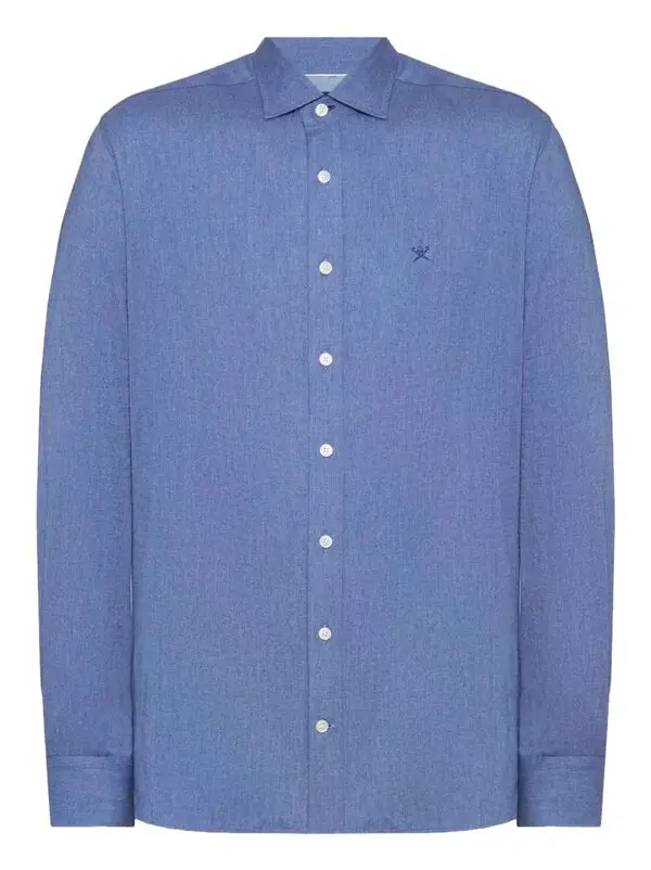 HACKETT Flannel-tape Shirt - Blue