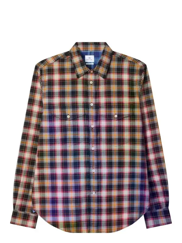 Paul Smith Checked Pocket Shirt - Black