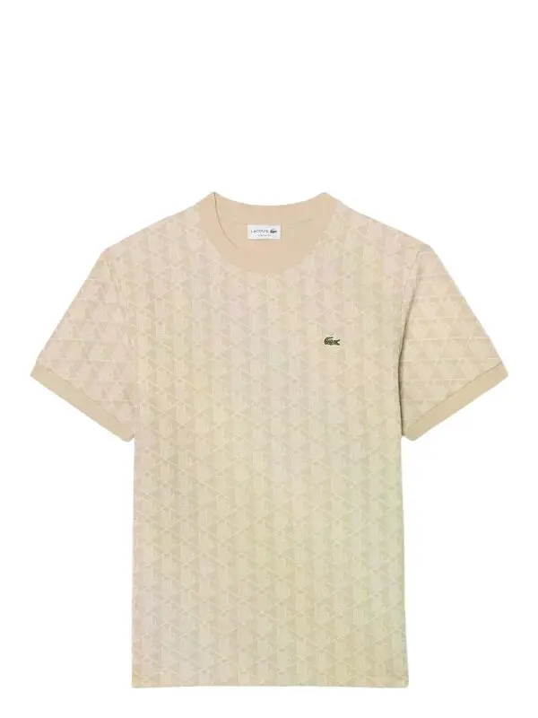 Lacoste Jacquard-monogram T-shirt - Neutrals
