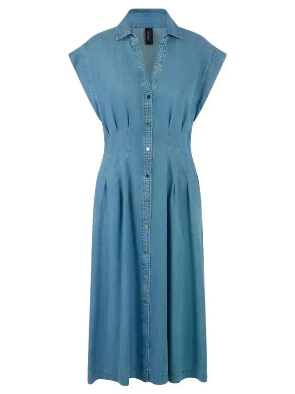 MARCCAIN Pleated Midi Dress - Blue
