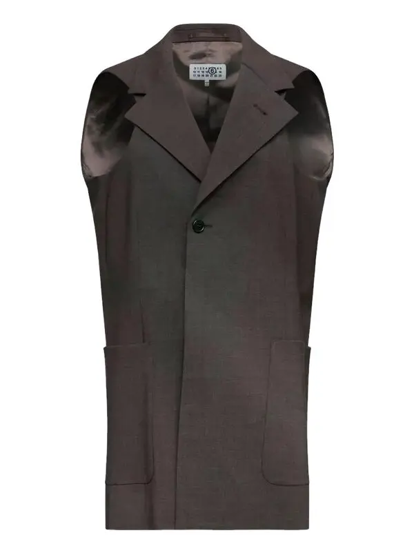 MAISON MARGIELA Sleeveless Waistcoat - Brown