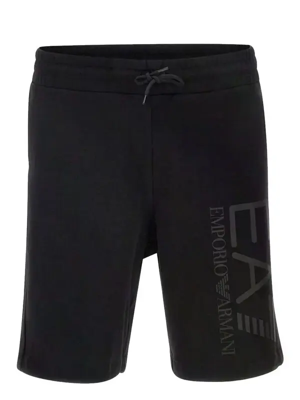 EA7 Core Identity Logo Elasticated Shorts - Black