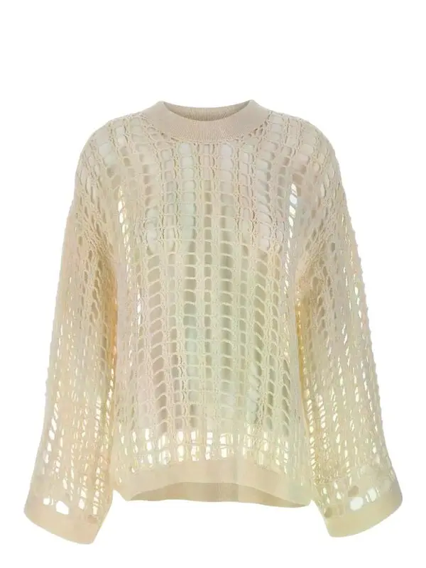 A. ROEGE HOVE Spider Knit Interlaced Sweater - Neutrals