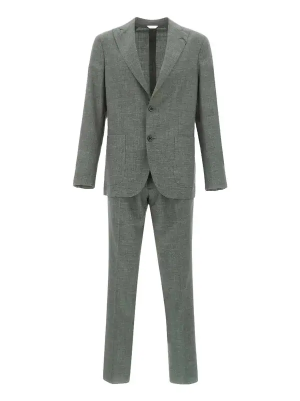 Boglioli Peak Lapel Patch Pocket Suit - Grey