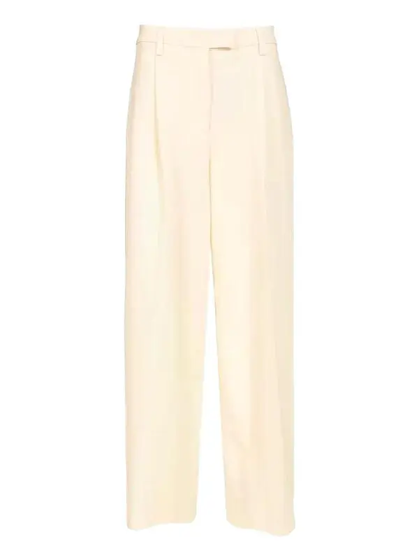 THELATEST Wide Leg Pleated Palazzo Pants - Neutrals
