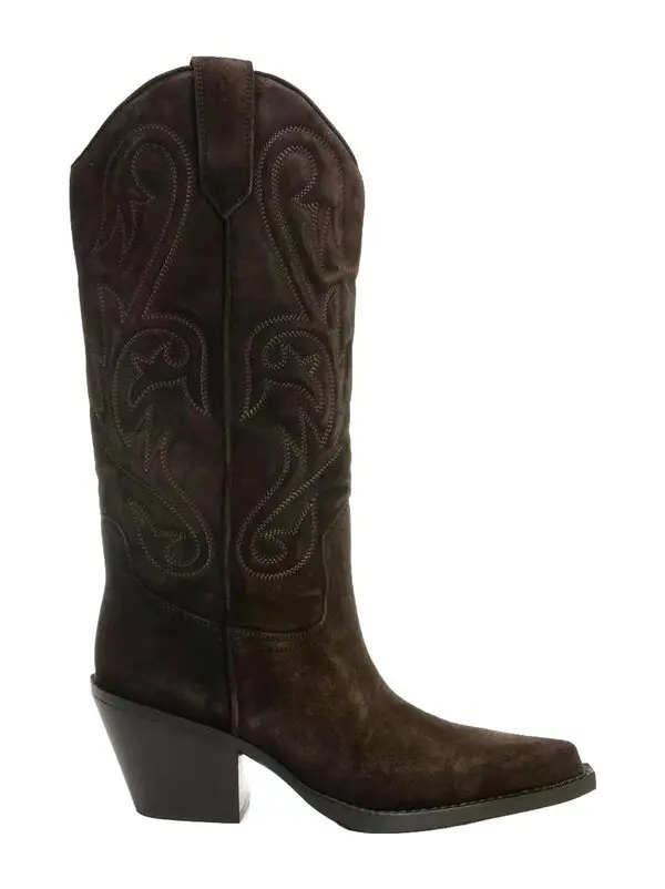Paris Texas Dakota Embroidery Boots - Brown
