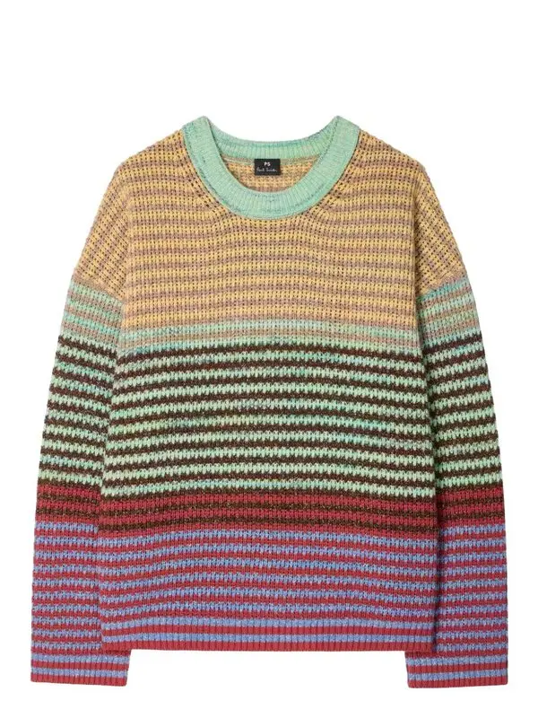 Paul Smith Striped Knitted Sweater - Red