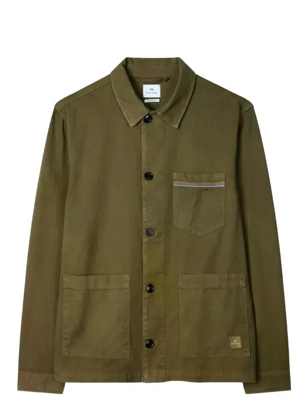 Paul Smith Stitch-stripe Shirt Jacket - Green