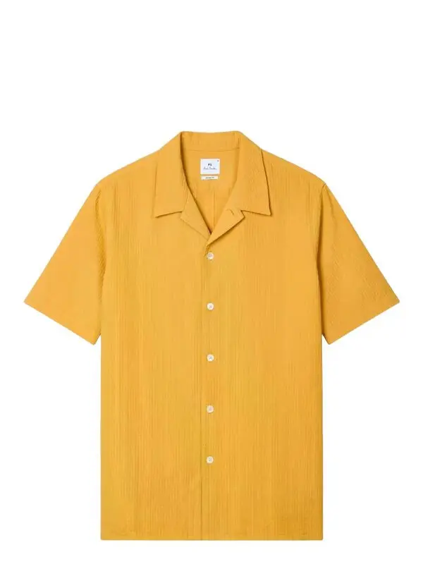 Paul Smith Ribbed Short-sleeve Shirt - Yellow