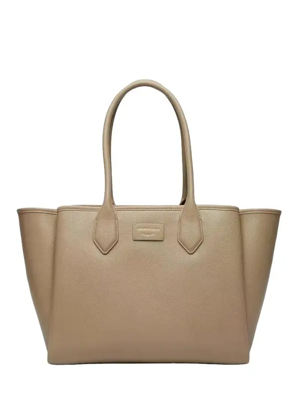 Emporio Armani Tote Bag With Logo Detail - Neutrals