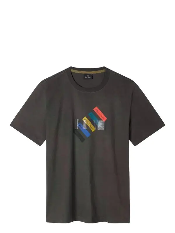 Paul Smith Barcode Print T-shirt - Grey