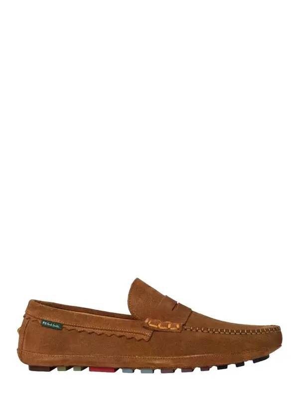 Paul Smith Stitching Trim Loafers - Brown