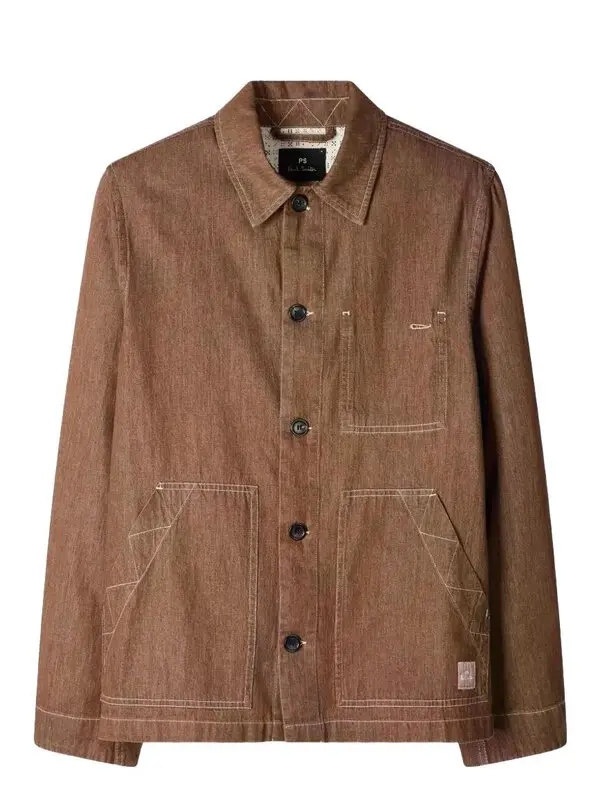 Paul Smith Buttoned Denim Jacket - Brown