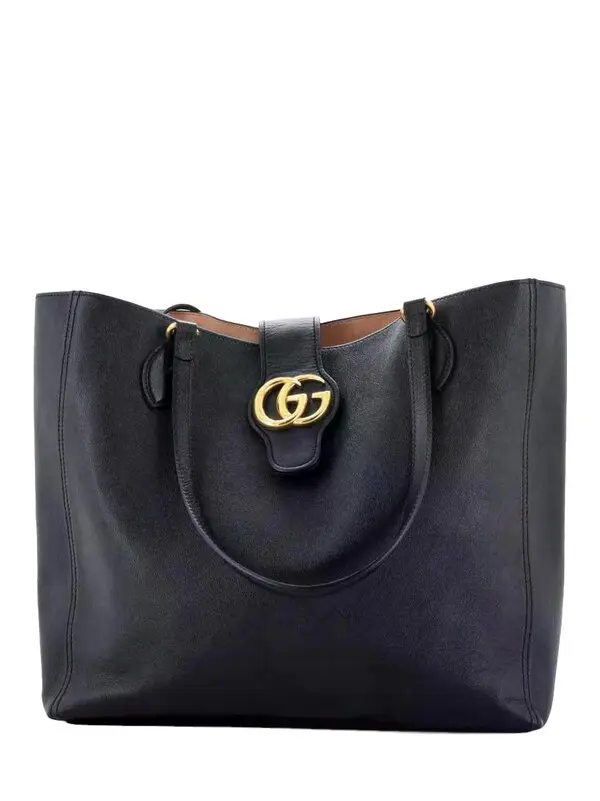Gucci Dahlia Leather Medium Tote Bag - Black