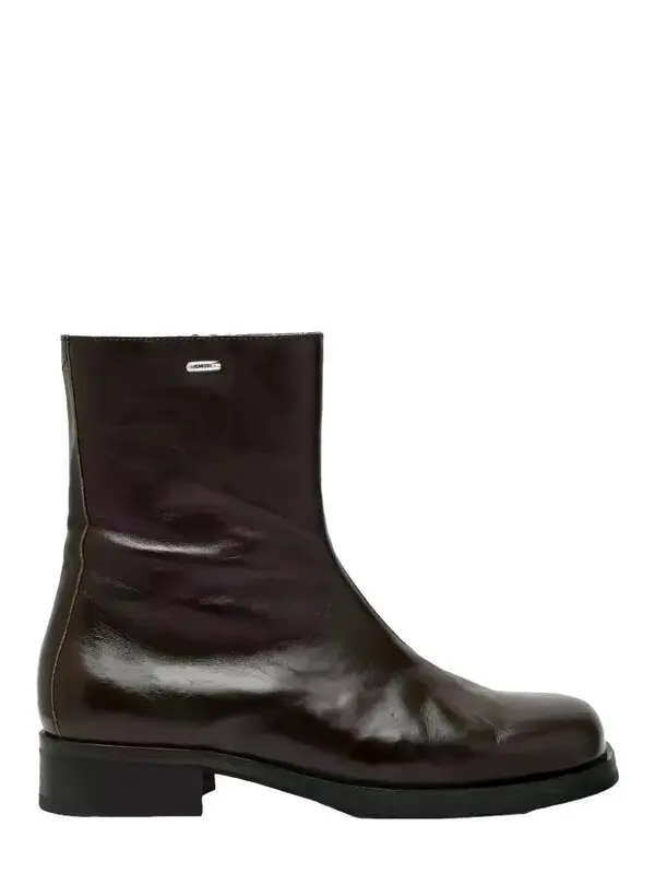 Our Legacy Square Toe Plate Boots - Brown