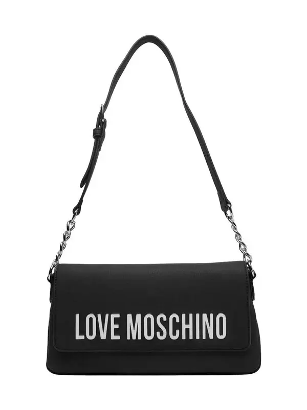 Moschino Logo-detail Shoulder Bag - Black