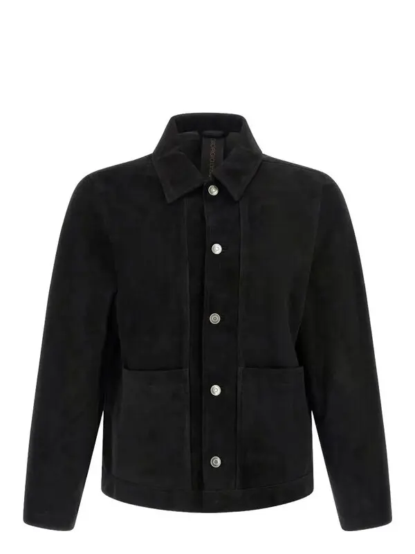 GIORGIO BRATO Suede Shirt Jacket - Black