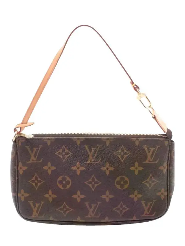 LOUIS VUITTON 1999 Monogram Pochette Accessoires Handbag - Brown