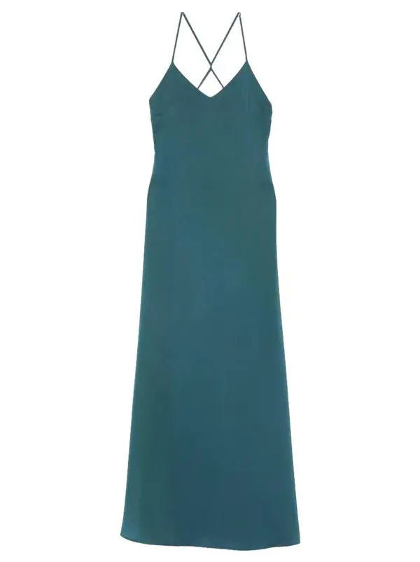 ALPHATAURI Cross-strap V-neck Maxi Dress - Blue