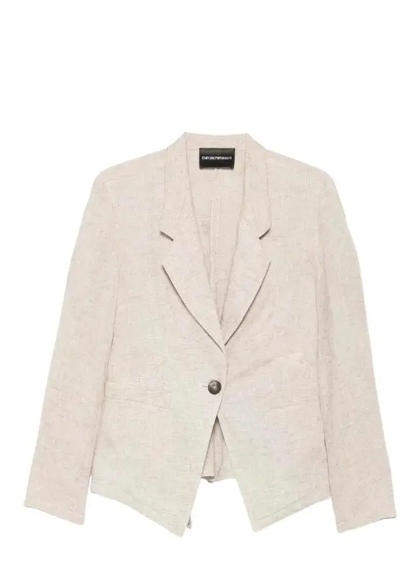 Emporio Armani Single-button Blazer - Neutrals