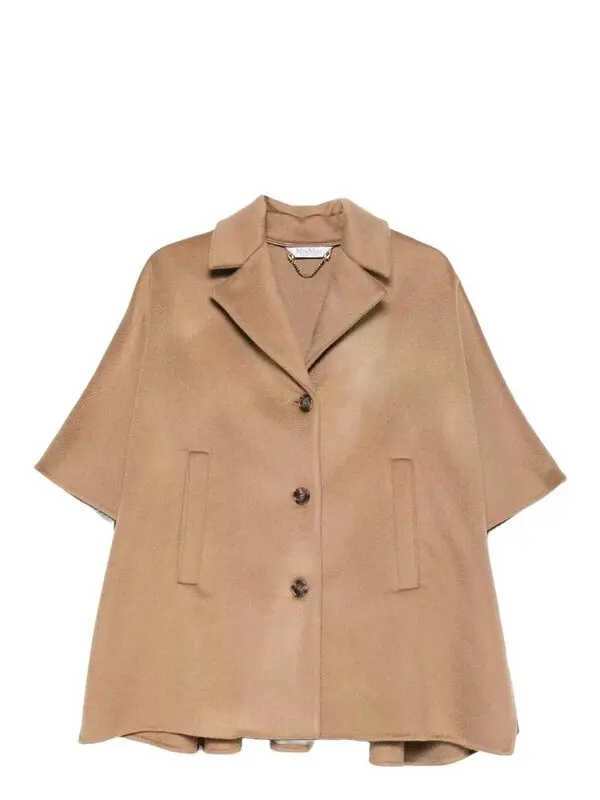 Max Mara Mxagocce Buttoned Coat - Brown