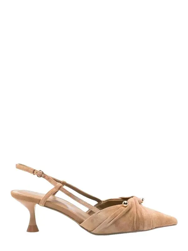 APEPAZZA Suede Slingback Pumps - Neutrals