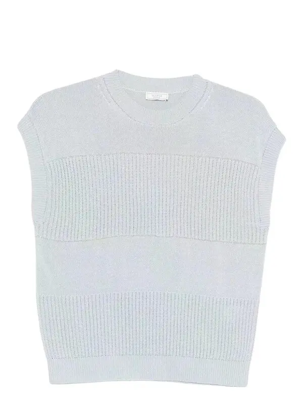Peserico Ribbed Knit Vest - Blue