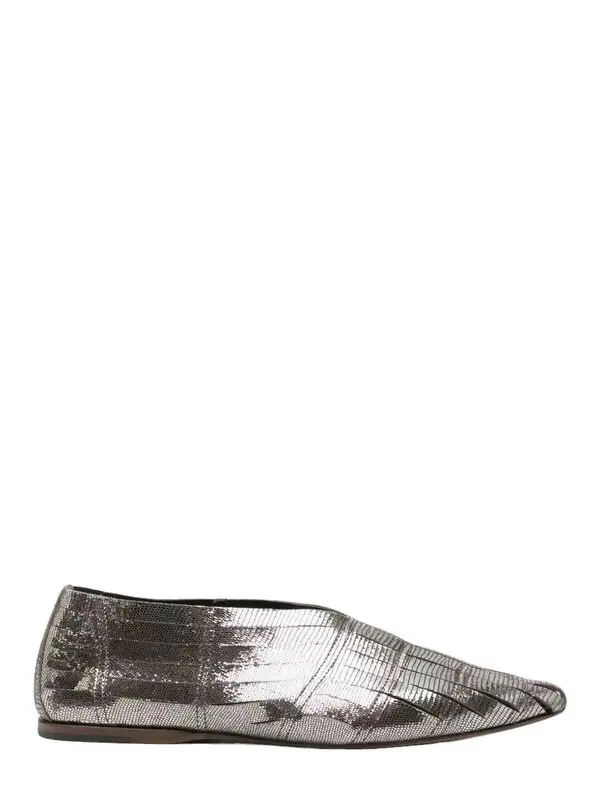 PANTANETTI Pointed-toe Ballet Flats - Silver
