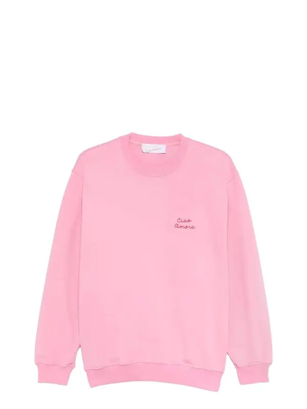 Giada Benincasa Crew-neck Embroidered Sweatshirt - Pink