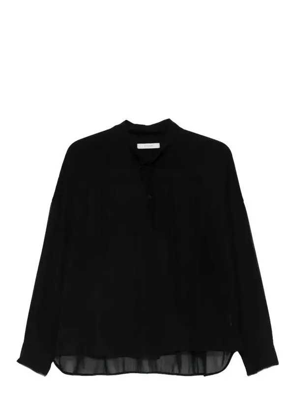 Kristensen Du Nord Frayed-detail Shirt - Black