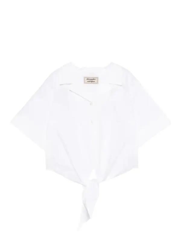 ALESSANDRO ENRIQUEZ Knot-detail Shirt - White