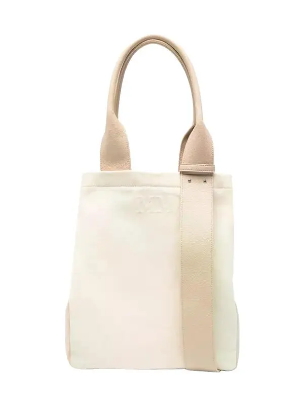 Max Mara Logo-embossed Tote - Neutrals