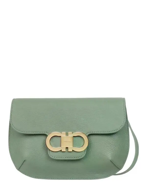 FERRAGAMO Double Gancini Mini Bag - Green