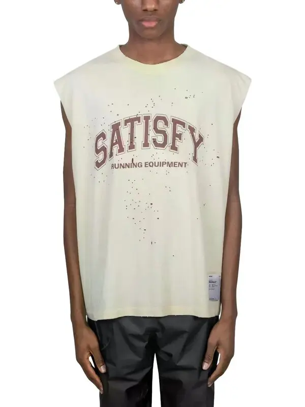 Satisfy Graphic-print Tank Top - Neutrals