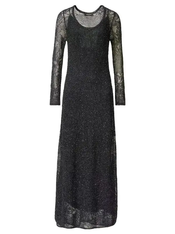 Fabiana Filippi Long-sleeve Maxi Dress - Black