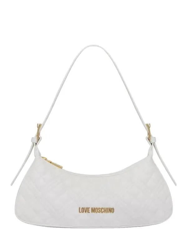 Moschino Quilted Shoulder Bag - White