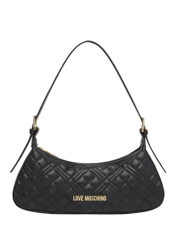 Moschino Quilted Shoulder Bag - Black