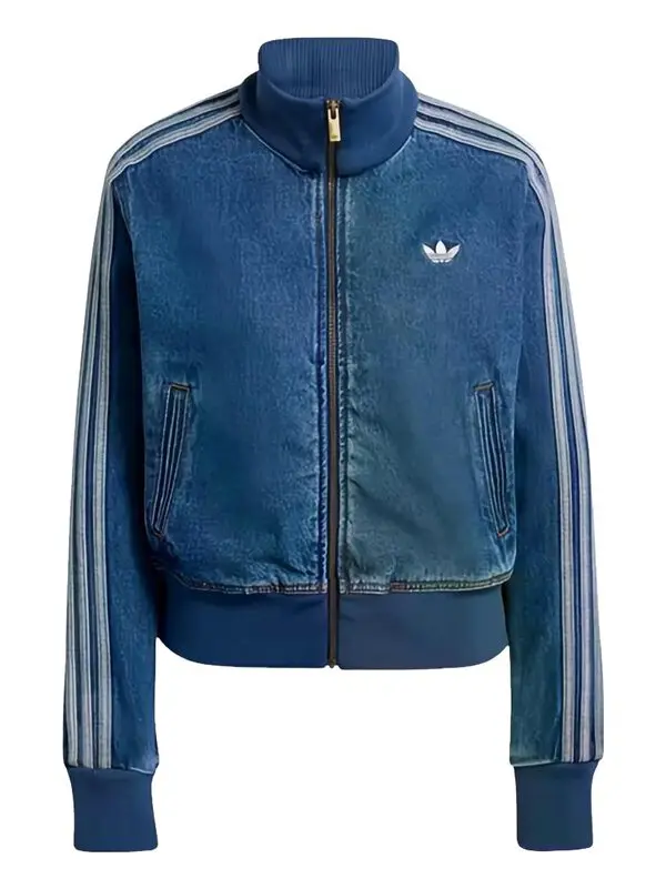 Adidas Three-stripe Full-zip Jacket - Blue