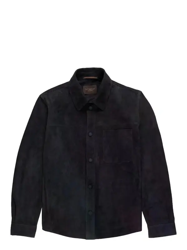 SLOWEAR Suede Overshirt - Black