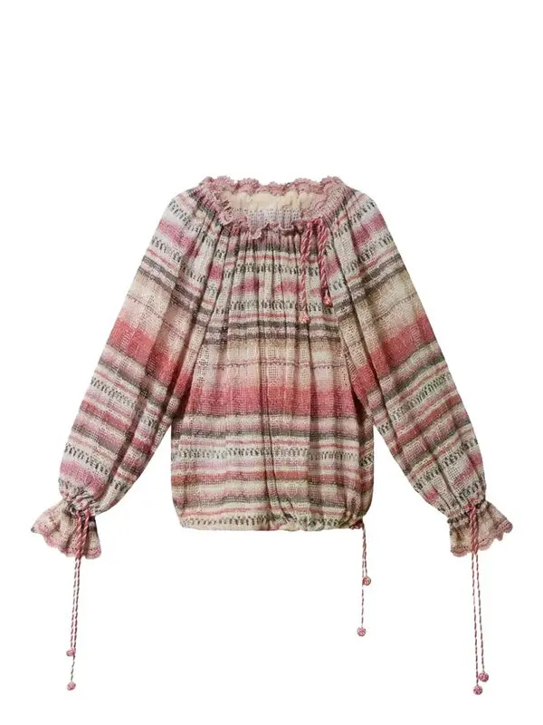 Isabel Marant Nalyna Striped Top - Pink