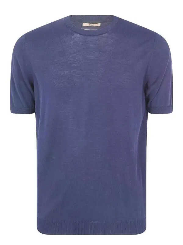 NUUR Short-sleeve Crew-neck T-shirt - Blue